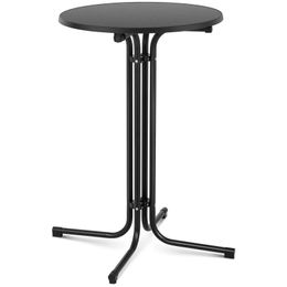 ROYAL CATERING Stehtisch - Ø 70 cm - klappbar - schwarz RC-BIS70FB