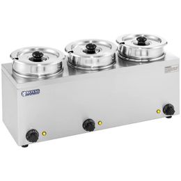 ROYAL CATERING Suppenstation - 3 x 2,75 L - 450 W RCBM-3/4R