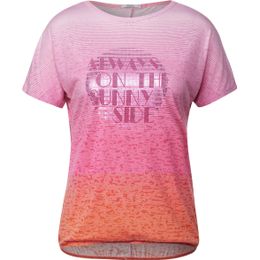 Cecil T-Shirt, Rundhals, Farbverlauf, für Damen, pink, S