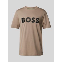 BOSS Green T-Shirt mit Label-Schriftzug