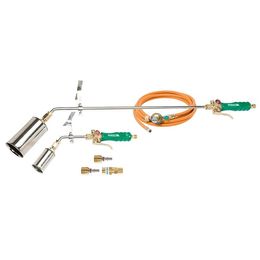 PERKEO TITAN-Aufschwei&szlig;brenner-Set: 20m-Schlauch + SK 1 Schnellkupplung, 60mm-Kopf; 0-4bar regelbar + SBS; SHELL-Anschluss