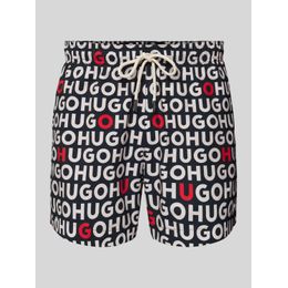 Hugo Badehose mit Logo-Muster Modell 'Tortuga'