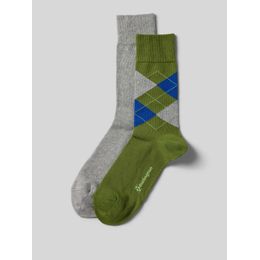 Burlington Socken mit elastischem Rippenbündchen im 2er-Pack Modell