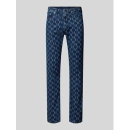 K by KARL LAGERFELD Regular Fit Jeans mit Allover-Muster