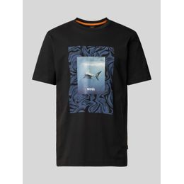 BOSS Orange T-Shirt mit Label-Motiv-Print Modell 'Te_Tucan'