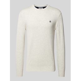 Scotch & Soda Strickpullover mit Logo-Stitching Modell 'Essentials'