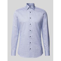 Eterna Slim Fit Business-Hemd mit Allover-Muster