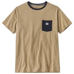 Patagonia - Shop Sticker Pocket Responsibili-Tee - T-Shirt Gr XS beige