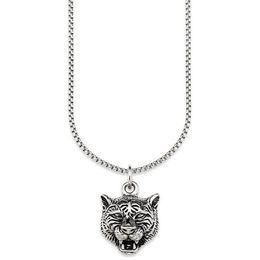 Bruno Banani Kette mit Anhänger Schmuck Geschenk, Halskette Tiger, Venezianerkette, silberfarben