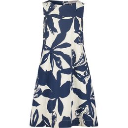 Cartoon Sommerkleid, Knielänge, ärmellos, für Damen, blau, 42