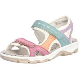 Rieker Sandalen, Klettverschlüsse, Color Blocking, für Damen, mehrfarbig, 41