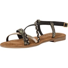 Tamaris Riemchensandalen, Dornschließe, für Damen, schwarz, 39