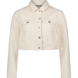 Cartoon Jeansjacke, Brusttaschen, für Damen, beige, 34