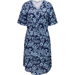 Only CARMAKOMA Blusenkleid, 3/4-lang, Ethno-Muster, für Damen, blau, 48