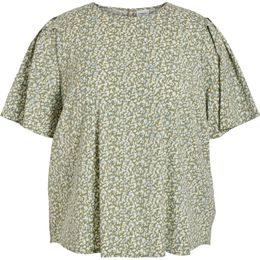 EVOKED VILA Shirtbluse "Vicelinan", Minimal-Print, für Damen, grün, 54