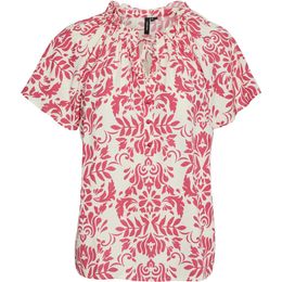 Véro Moda VERO MODA® Bluse, Schlüsselloch, Floral, für Damen, beige, L