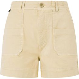 Pepe Jeans Shorts "Valentina", Eingrifftaschen, Gürtelschlaufen, für Damen, beige, 25