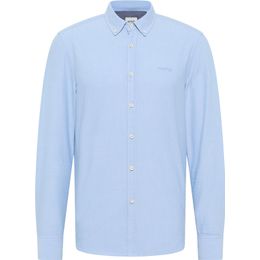 Mustang® Freizeithemd "Edinburg", Slim Fit, Langarm, Button-Down-Kragen, für Herren, blau, M