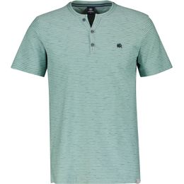 Lerros T-Shirt, Henley-Ausschnitt, Logo-Stickerei, für Herren, grün, L