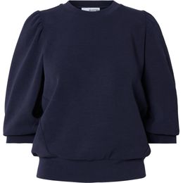 Selected Femme Sweatshirt, Puffärmel, 3/4-Arm, für Damen, blau, S