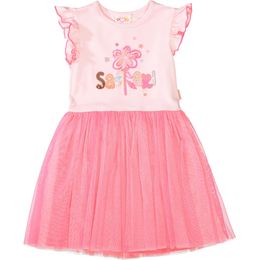 JETTE Kleid, Knielänge, Rundhalsausschnitt, für Kinder, rosa, 104/110