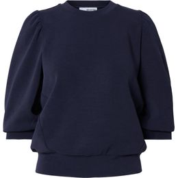 Selected Femme Sweatshirt, Puffärmel, 3/4-Arm, für Damen, blau, XL