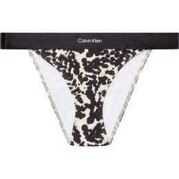 Calvin Klein Brazilian-Slip "Refomed Waist", Animalprint, für Damen, schwarz, L