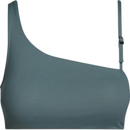 Calvin Klein Bikini-Oberteil, Bustier-Form, asymmetrisch, für Damen, grün, S