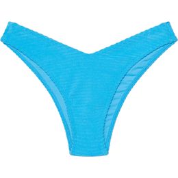 Calvin Klein Brazilian Bikinihose "Monogram Rib", strukturiert, für Damen, blau, M