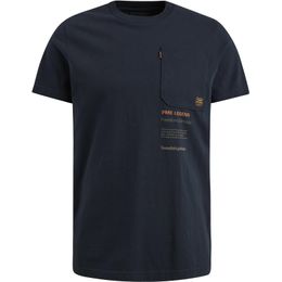 PME-Legend PME LEGEND T-Shirt, Brusttasche, Schriftzug, für Herren, blau, M