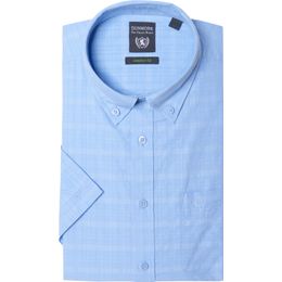 DUNMORE Freizeithemd, Comfort Fit, Kurzarm, Button-Down-Kragen, für Herren, blau, XXL