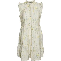 Véro Moda VERO MODA® Sommerkleid, Rüschen, Allover-Print, für Damen, beige, L