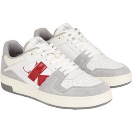 Calvin Klein Sneaker, Leder-Details, Logo-Look, für Herren, weiß, 41