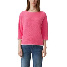 comma, CASUAL IDENTITY Strickpullover, Baumwolle, überschnittene Schulter, für Damen, pink, 44