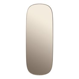 muuto - Framed Mirror, groß, taupe / taupe Glas