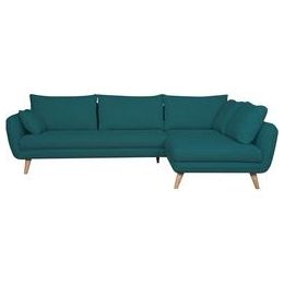 Miliboo Fünfsitzer-Sofa CREEP pfauenblau