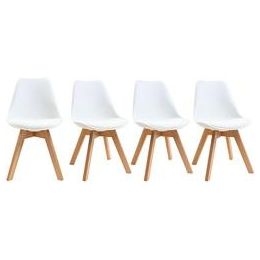 Miliboo Design-Stühle Weiß 4er-Set PAULINE