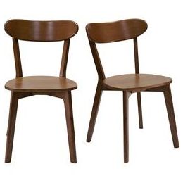 Miliboo Vintage-Stühle aus dunklem Holz (2er-Set) DOVE