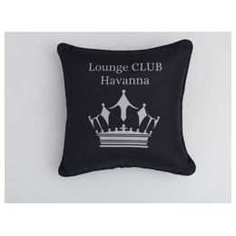 Primaster Kissen Lounge Club Havanna 45 x 45 cm, schwarz