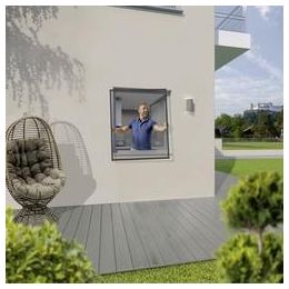 TrendLine Fliegenschutz-Fenster 120 x 150 cm schwarz/anthrazit kürzbar