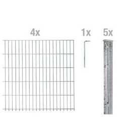 GAH Alberts Alberts Doppelstabmatten-Grundset 10 m 250 x 123 cm 6/5/6 feuerverzinkt