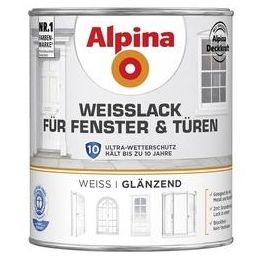 Alpina Weißlack für Fenster & Türen 750 ml weiß glänzend