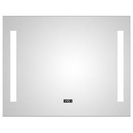 DSK LED Lichtspiegel Silver Time 80x60 cm