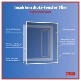 TrendLine Fliegenschutz-Fenster SLIM 120 x 150 cm weiß/weiß kürzbar