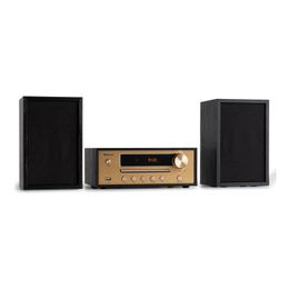 Auna Berklee HiFi Stereo System BT Stereo-Lautsprecher UKW MP3 USB Line-In Schwarz