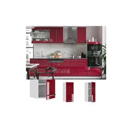 VICCO H&auml;ngeschrank 30 cm Bordeaux Hochglanz K&uuml;chenschrank Oberschrank K&uuml;chenzeile Fame-Line