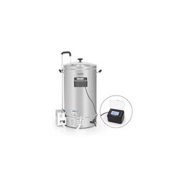 Klarstein Brauheld Pro Maischekessel 3300W 45L 30-100&deg;C Umw&auml;lzpumpe Edelstahl 45 Liter