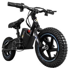 Actionbikes Motors Elektro-Laufrad, 12 Zoll, Kinder-Balance-Bike m. 250 Watt, Scheibenbremsen, 3 Geschwindigkeitsstufen (Blau)