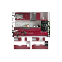 VICCO K&uuml;chenzeile K&uuml;chenblock Einbauk&uuml;che 240cm Fame-Line Hochglanz Fronten