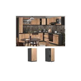 VICCO H&auml;ngeschrank K&uuml;chenschrank K&uuml;chenm&ouml;bel R-Line J-Shape Anthrazit Eiche 30 cm modern